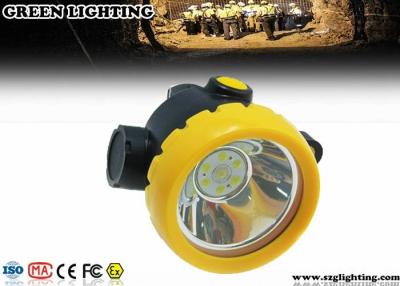 China Mining Cordless Cap Lamp Rechargeable Battery Powered With Main And Sub Light for sale