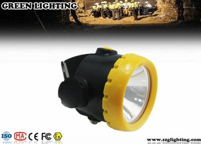 China Mining Cordless Cap Lamp Rechargeable Battery Powered With Main And Sub Light for sale