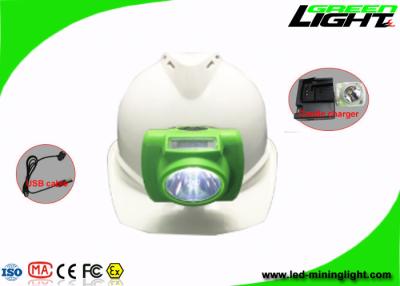 China 13000 Lux Cordless Led Cap Lamp , GLC-6 Hard Hat Lights 0.7W With OLED Screen for sale