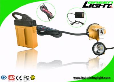 China IP68 Waterproof Mining Hard Hat Led Lights 3.7V 25000lux Brightness 1200 Battery Cycles for sale