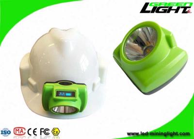 China ABS PC Material Rechargeable LED Headlamp OLED Screen IP68 13000lux 6.8Ah 1.78W for sale