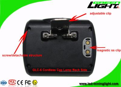 China Dual High Low Beam Cordless Miners Cap Light Waterproof With Digital Battery Capacity Display for sale