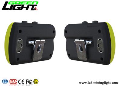 China 18000lux LED Miners Cap Lamp 6800mA ABS Material Warning Function USB Charging for sale