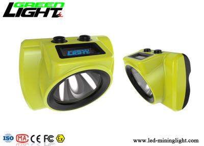 China 18000lux 385lum Cordless Led Miners Cap Lamp Tempered Glass Lens Transmittance 99% for sale