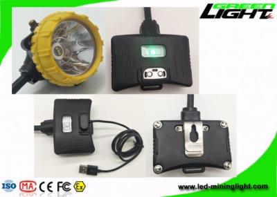 China High Beam Mining Cap Lights 6.8Ah Panasonic Battery SOS With Rear Warning Light for sale