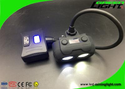 China Dual Beam Rechargeable LED Headlamp IP68 Waterproof Light With Cree Led 15000lux for sale