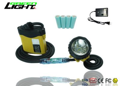 China Super Bright Rechargeable Led Headlamp , IP68 Miners Cap Lamp With Cable Light for sale