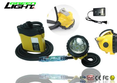 China Super Bright Rechargeable Led Headlamp , IP68 Miners Cap Lamp With Cable Light for sale
