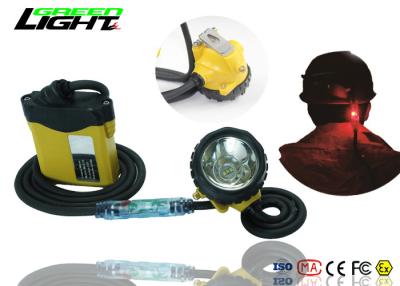 China Super Bright Rechargeable Led Headlamp , IP68 Miners Cap Lamp With Cable Light for sale