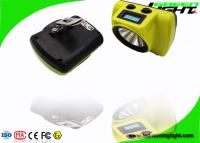China Rechargeable LED Headlamp 25000lux 6.8Ah OLED Screen Mining Cap Light for sale