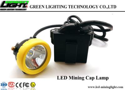 China 10000Lux Corded LED Miners Cap Lamp , Waterproof Coal Miner Hard Hat Light IP68 for sale