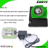 China Cordless LED Miner Cap Lamp 13000lux 6.8Ah with OLED Display Low Power Warning for sale