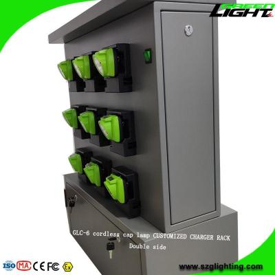 China 110V-240V Cree Led Headlamp Rechargeable Rack 30 Units With Private Lockers for sale