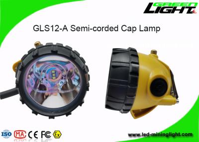 China 15000lux LED Cordless Mining Cap Lights 1.7W With Low Power Warning Function for sale