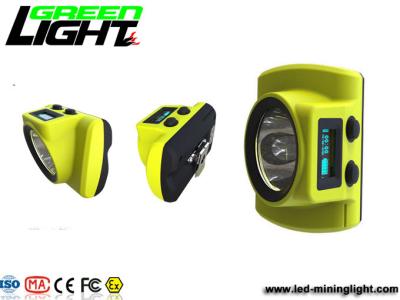 China OLCD Screen 13000lux 6800Ah Rechargeable LED Headlamp for sale