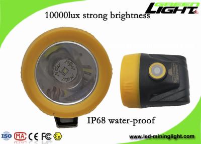 China 219lum 1.67W 450mA 10000lux Cordless Miners Cap Lamp for sale
