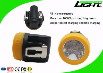 China 200mA 143LUM Cordless Miners Cap Lamp 3.8Ah Rechargeable Led Headlamp for sale
