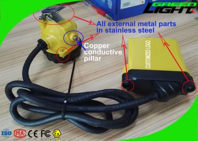 China 3W CREE 25000lux 390lum Portable Mining Led Lights With 10400mAh Battery for sale