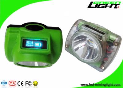 China Linterna frontal portátil para minería de carbón 13000 LUX Lámparas de tapa de minería recargables con pantalla OLED Carga USB magnética en venta