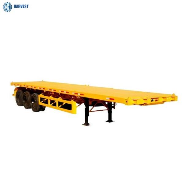 China Max Payload 45Ton 4 Axle 40ft Transport Flat Bed Heavy Duty Semi Trailer supplier