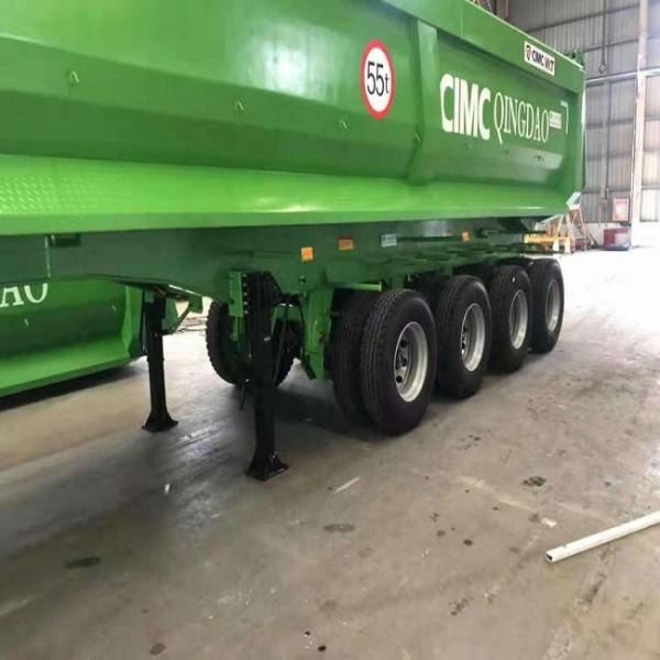 Quality 25cbm 40 Ton CIMC 4 Axles Heavy Duty Dump Trailer For Transportation for sale
