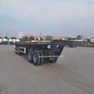 Cina 100 tonnellate 8 assi Q345B 40 piedi di acciaio al carbonio rimorchi a piatta tela in vendita