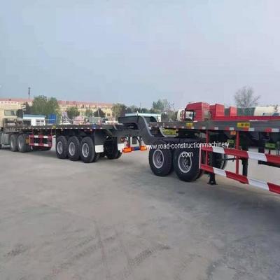 Cina 100 tonnellate 8 assi Q345B 40 piedi di acciaio al carbonio rimorchi a piatta tela in vendita