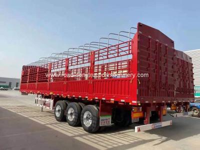 Cina Recinzione a palo 40 tonnellate 3 assi Semiconduttore rimorchio molla meccanica in vendita