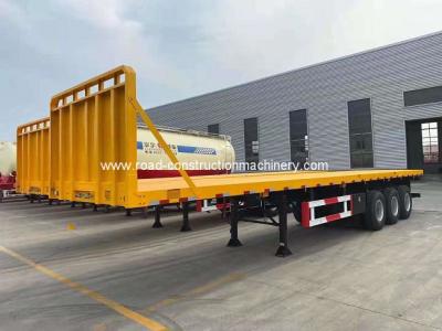 Cina Semi-remorchi da 80 tonnellate a tre assi a letto piatto per trasporto merci in vendita