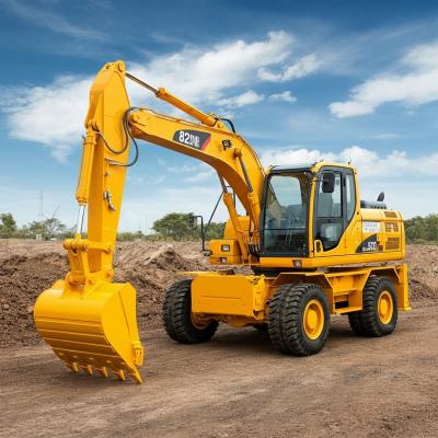 Cina Bucket 0.58cbm XE150WB Escavatore a ruote per la costruzione Motore Cummins in vendita