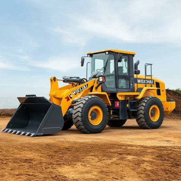 Quality WEICHAI Engine 4.2m3 Powerful Front Wheel Loader 7Ton Bucket for sale