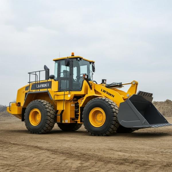 Quality LW900KN Wheel Loader With Rock Bucket 5.5m3 Cummins Engine Euro 2 for sale