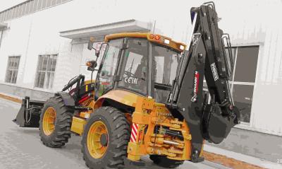 Quality China 2.5 ton Backhoe Loader 388H 4 Wheels Steering With 75KW engine for sale