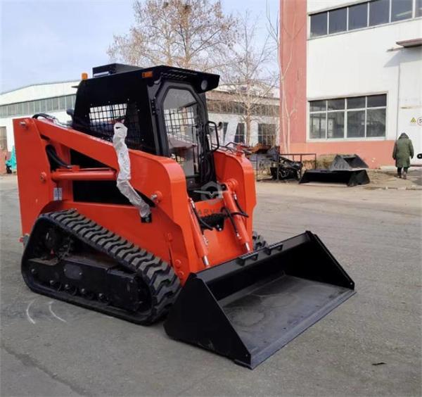 Quality 75hp Track Skid Steer Loader TS65 With Forest Mulcher, 4 in 1 Bucket for sale