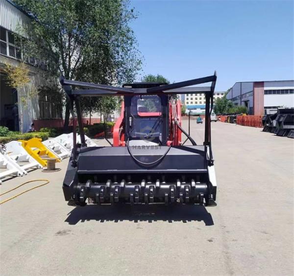 Quality 75hp Track Skid Steer Loader TS65 With Forest Mulcher, 4 in 1 Bucket for sale