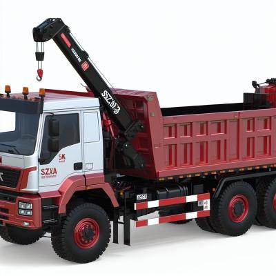 Quality Sinotruk Howo 266hp 4x2 SQZ105-3 Dump Truck Mounted 5 Ton Crane Truck for sale