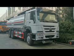 20m3 brandstoftanker Truck Carbon Steel Q235 6x4 371hp Sinotruk Howo CCC