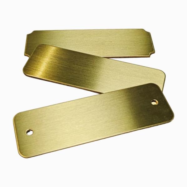 Quality Durable Blank Brass Nameplates Brushed Self Adhesive Metal Name Plates Customized for sale