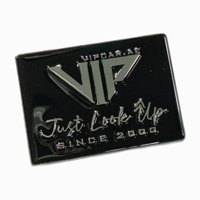 China Embossed Metal Logo Tags Three Dimensional Metal Name Plaques for sale