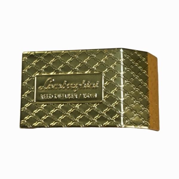 Quality Irregular Metal Perfume Labels Corrosion Resistant Custom Metal Adhesive Labels for sale