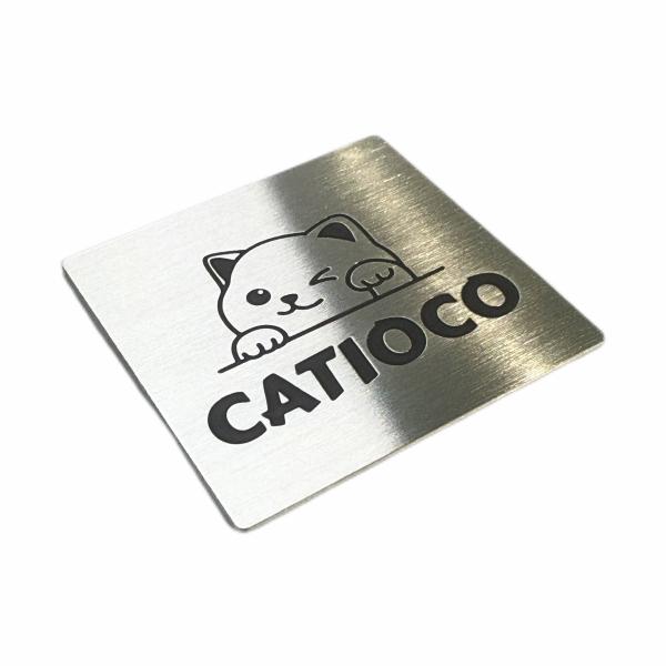 Quality Durable Stainless Steel Nameplate Wear Resistant Etched Metal Nameplates With Adhesive Backing for sale