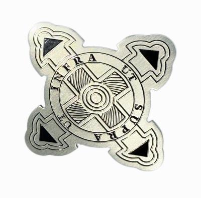 China Abrasion Resistant Custom Embossed Nameplates Permanent Adhesive Brushed Aluminum Nameplate Durable for sale