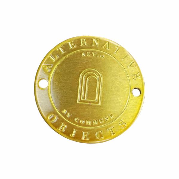 Quality Oval Custom Brass Nameplate Etched Solid Brass Name Plates Corrosion Resistant for sale