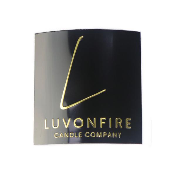 Quality Black Metal Perfume Label Custom Embossable Aluminum Labels Light Luxury for sale