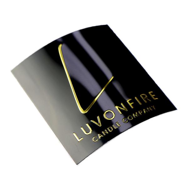 Quality Custom Embossed Aluminum Metal Labels for Perfume Bottles OEM Wholesale for sale