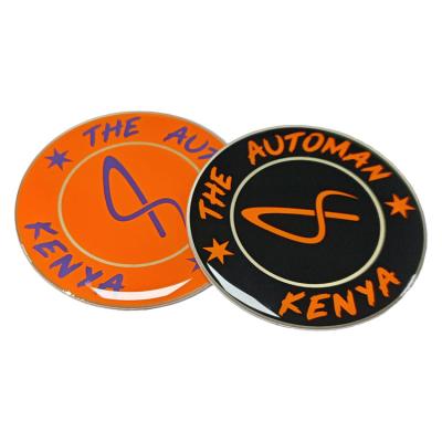 China 3D Round Epoxy Stickers Weather Resistant Custom Resin Stickers for sale