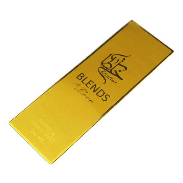 Quality Aluminum Metal Perfume Label Gold Metal Adhesive Label Waterproof for sale