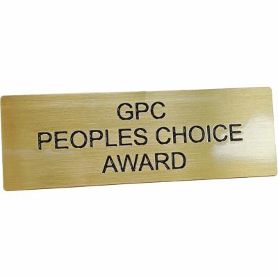 China Custom-made Brass Signs Filled With Black Paint Without Adhesive for sale