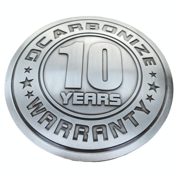 Quality Custom Round 3D Embossed Silver Zinc Alloy Metal Nameplate for sale