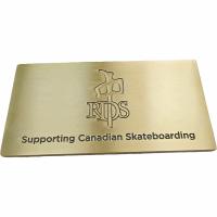China Custom Deep Concave Brass Nameplate With Retro Texture for sale